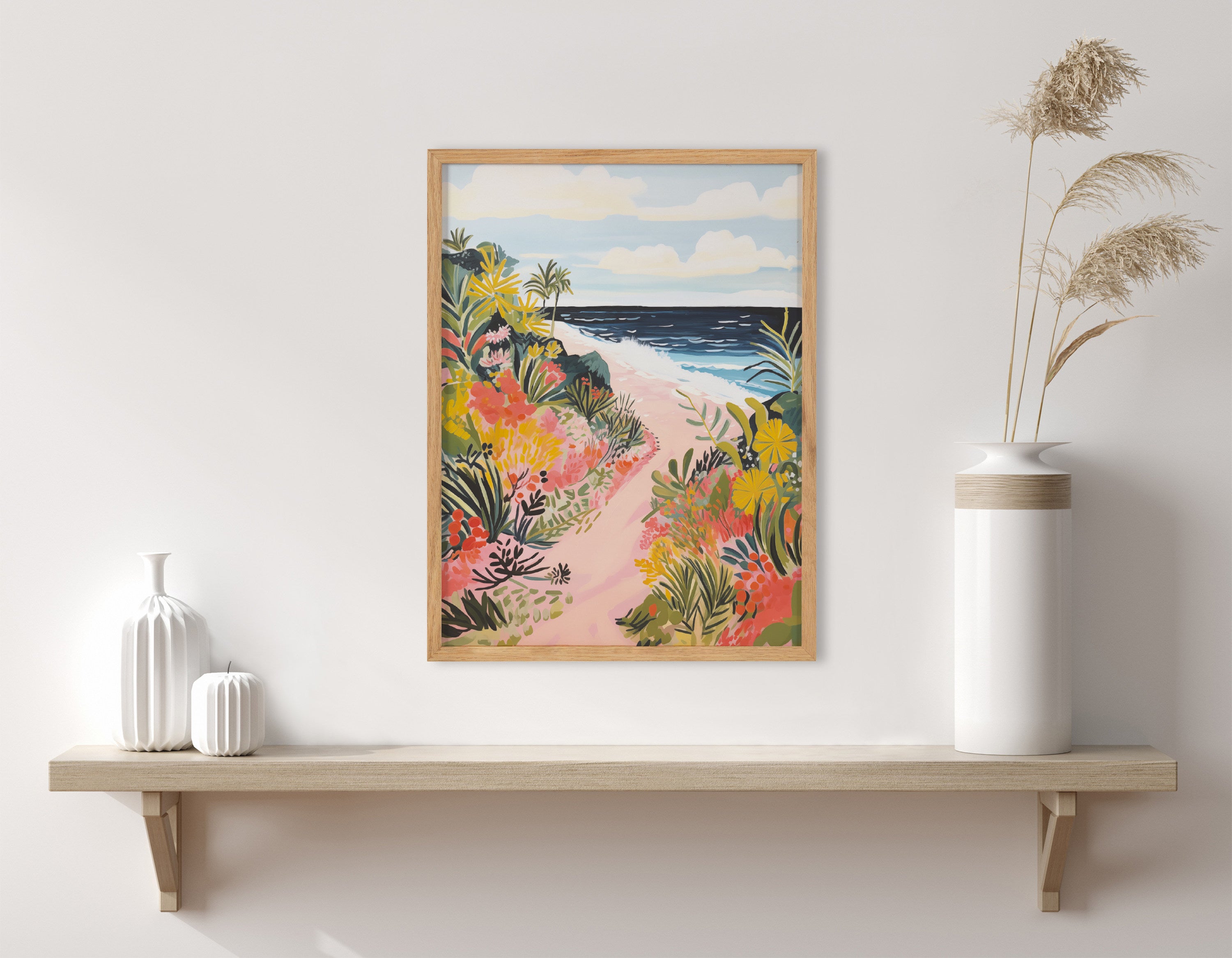 Gallery Tropical Bright Ocean Path Landscape Print by The Creative ...
