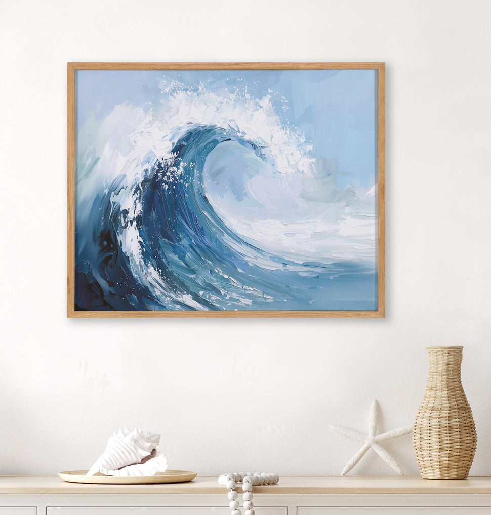 Gallery Abstract Painterly Coastal Ocean Wave Print by The Creative Bu ...