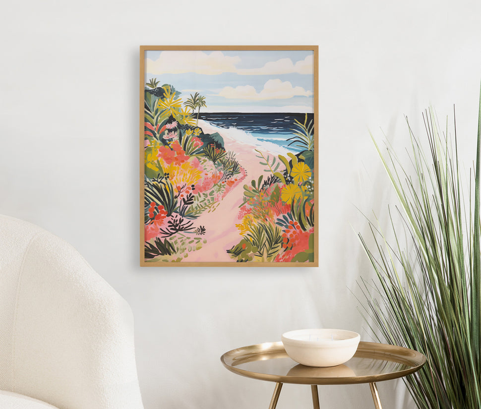 Gallery Tropical Bright Ocean Path Landscape Print by The Creative ...