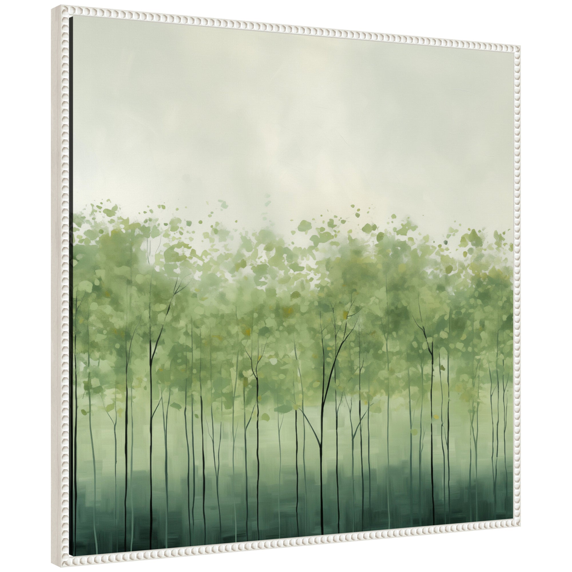 Abstract Green Trees by The Creative Bunch Studio Framed Canvas Wall ...