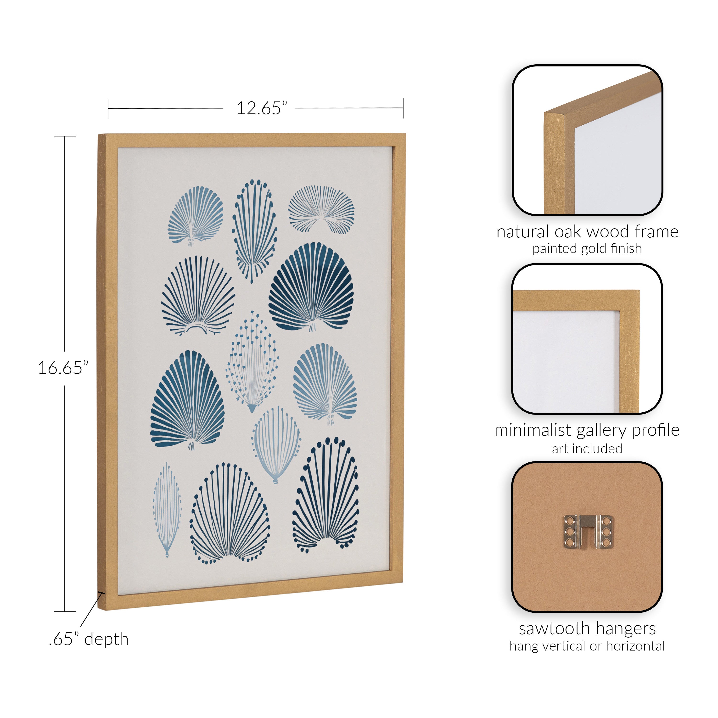 Gallery Abstract Coastal Blue Coral Print by The Creative Bunch Studio ...