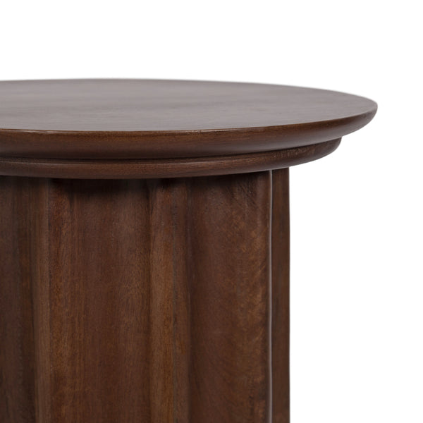 Kate and Laurel Gierson Modern Wooden Round Side Table, 12 x 12 x 22 ...
