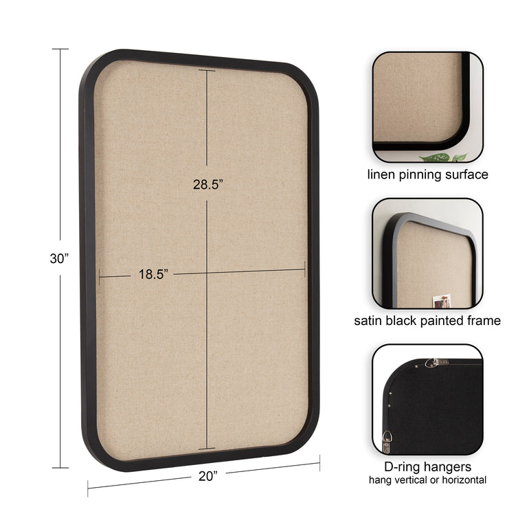 Hutton Wood Framed Fabric Pinboard – kateandlaurel