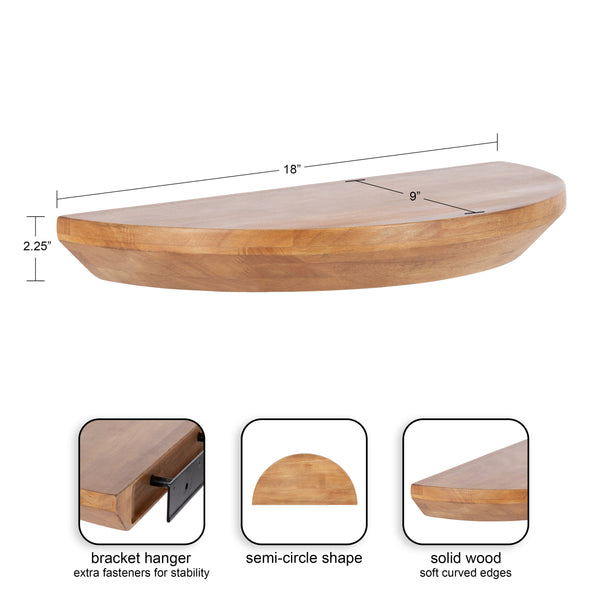 Kate and Laurel Colter Transitional Floating Side Table, 18 x 3 x 9 ...